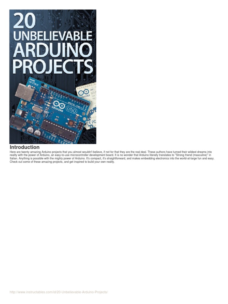 20 Unbelievable Arduino Projects PDF | PDF | Electrical Connector ...