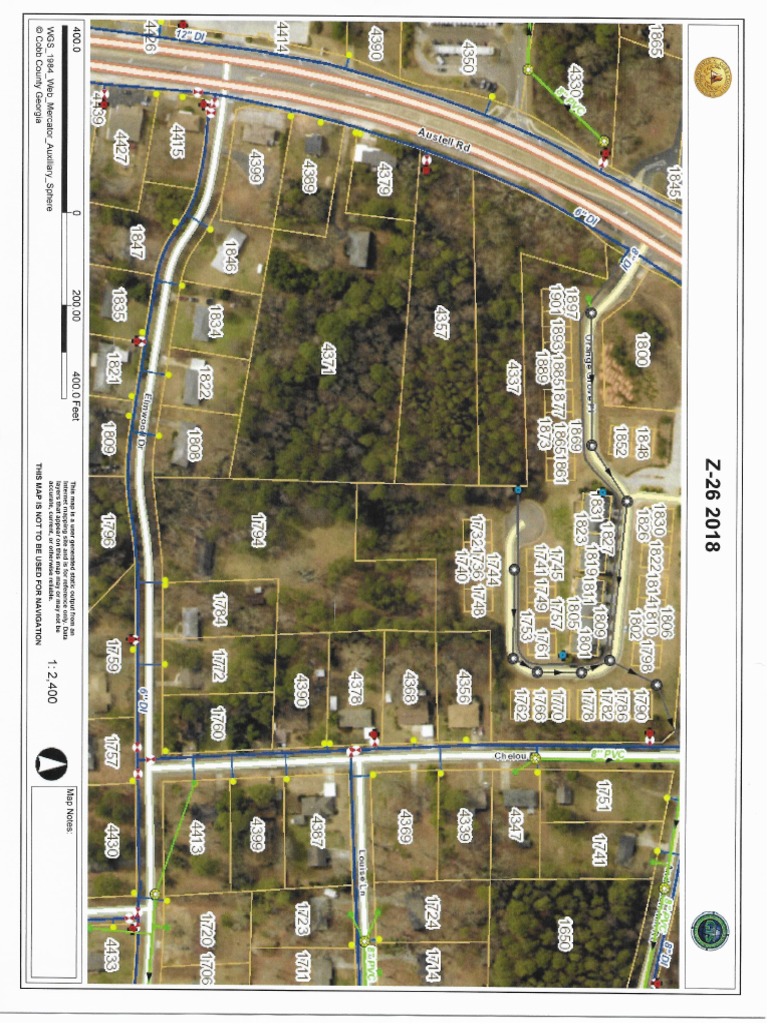 Cobb County Waste Water Management Sewer Map (4357 Austell Road) | PDF