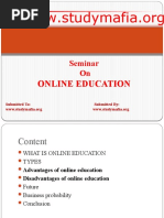 Presentation On Online Education | PDF
