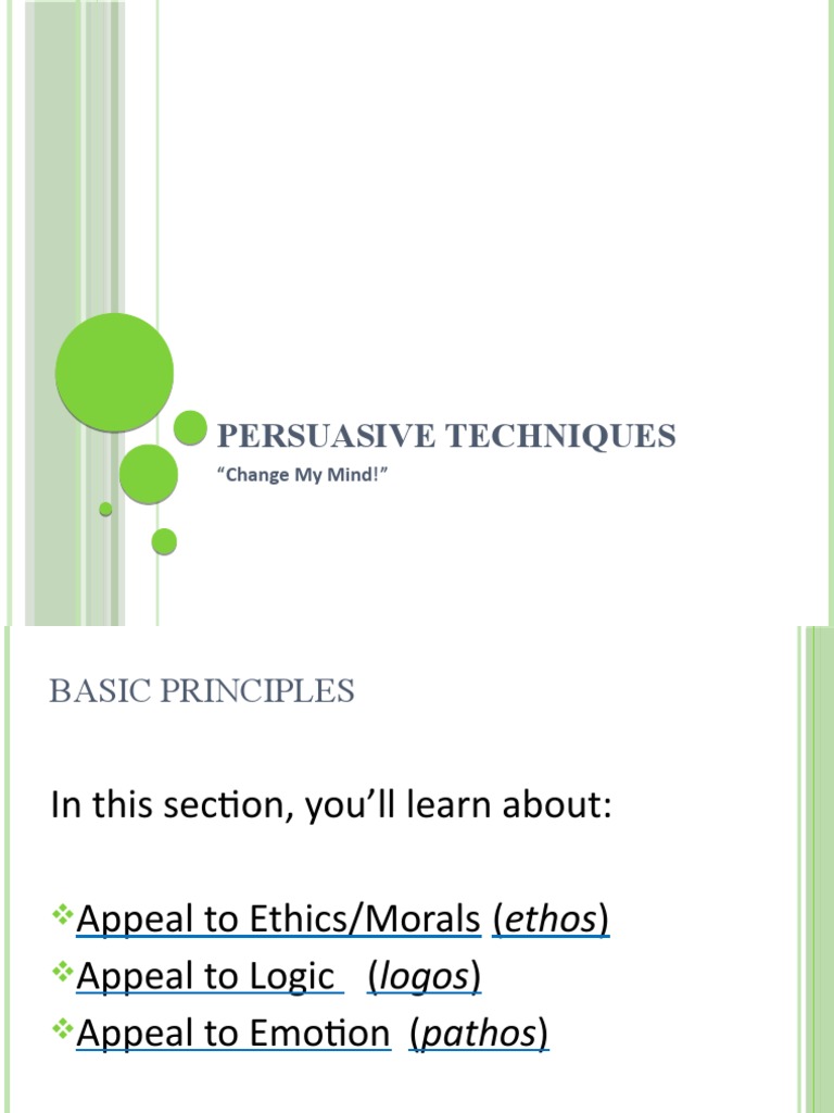Persuasive Techniques English | PDF | Aristotle | Persuasion