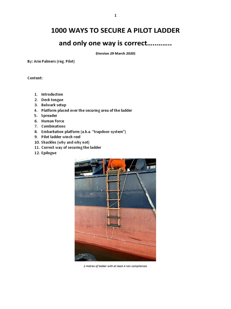 1000 Ways To Secure A Pilot Ladder | PDF | Knot | Ships
