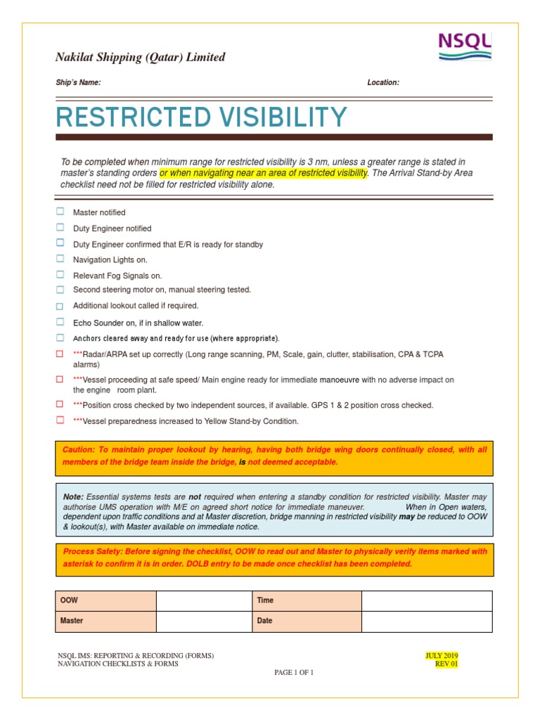 Restricted Visibility: Nakilat Shipping (Qatar) Limited | PDF