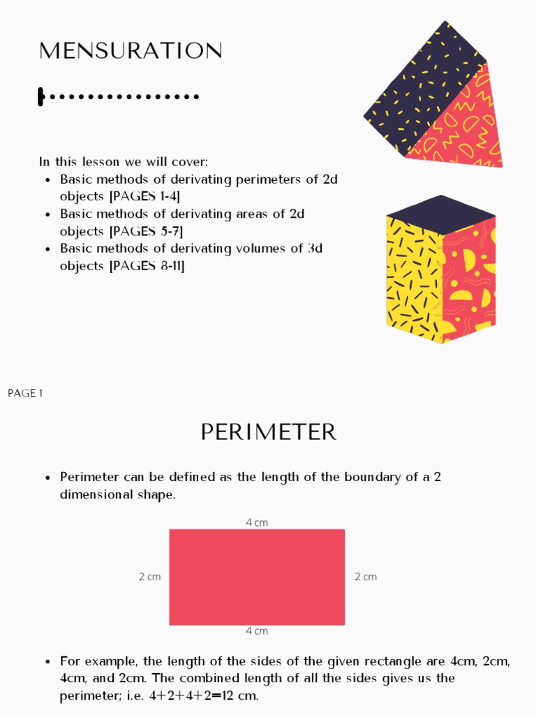 Mensuration | PDF | Area | Rectangle