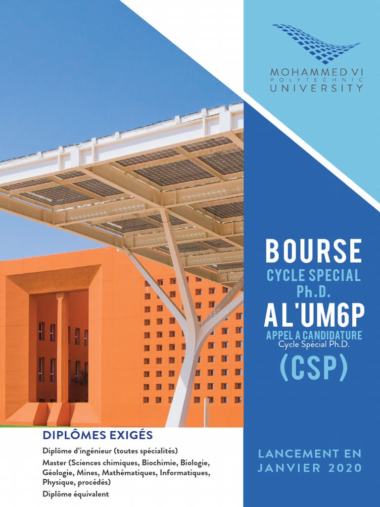 Dépliant CSP UM6P PDF | PDF | Chimie | Programme d'enseignement