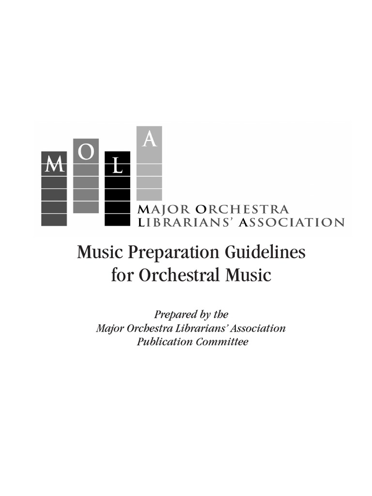 Music Preparation Guidelines For Orchestral Music | PDF | Orchestras ...