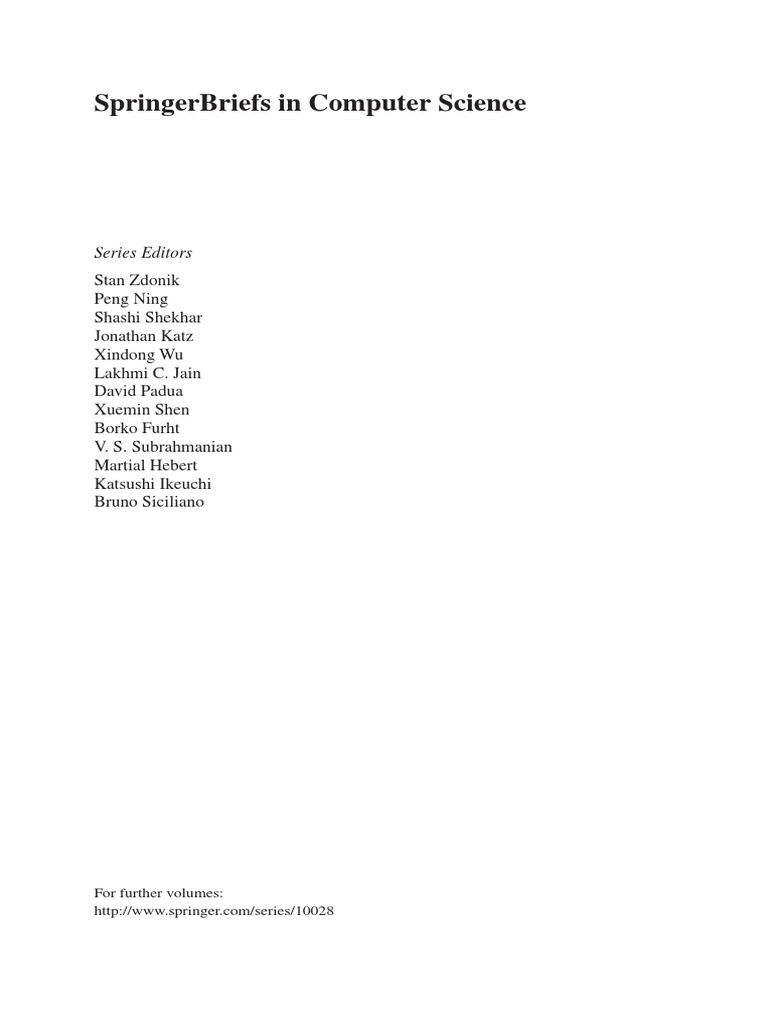 Springerbriefs in Computer Science: Series Editors | PDF | Cryptography | Public Key Cryptography