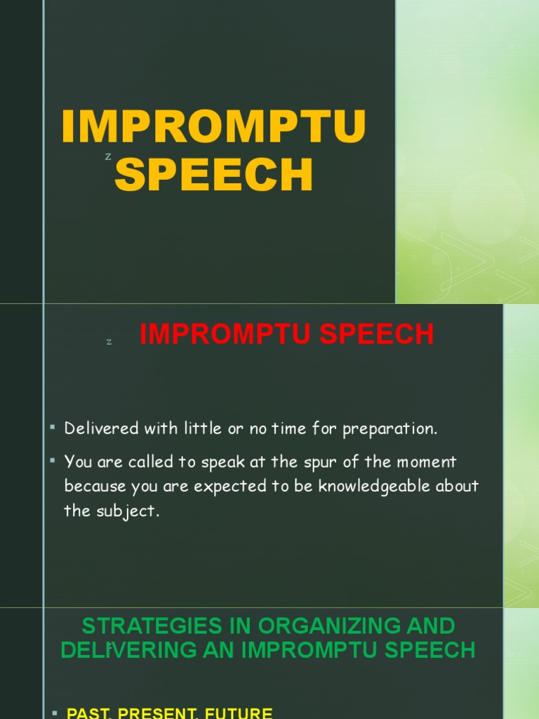 Impromptu Speech | PDF | Question | Social Networking Service
