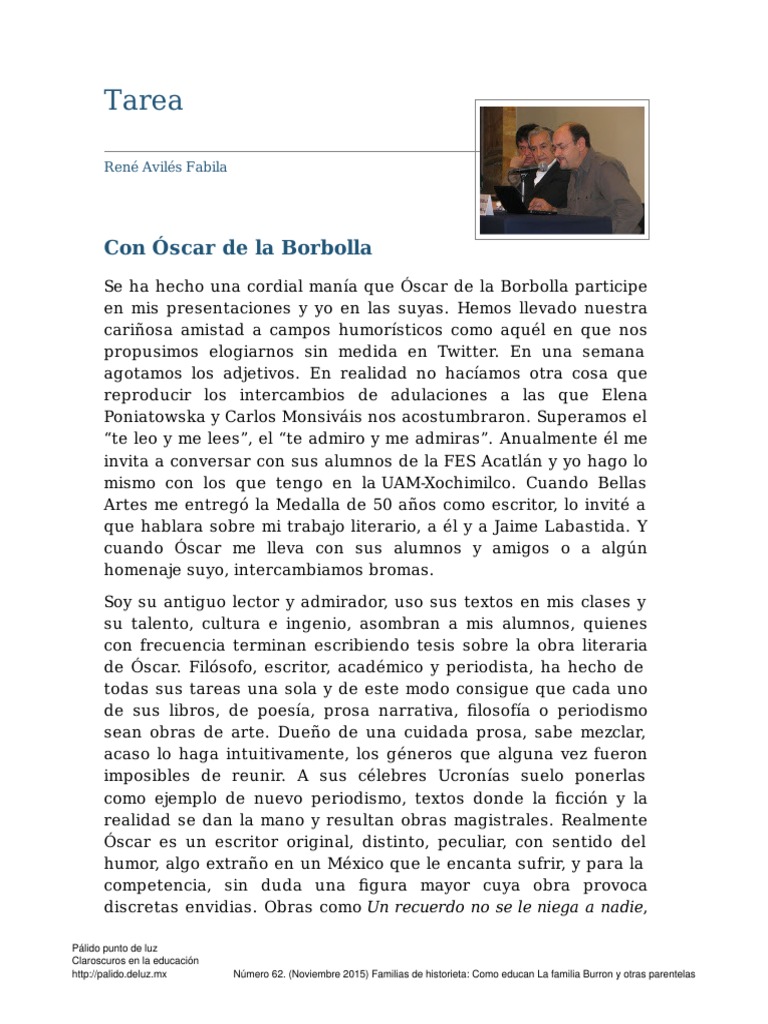 Con Óscar de La Borbolla | PDF | Poesía