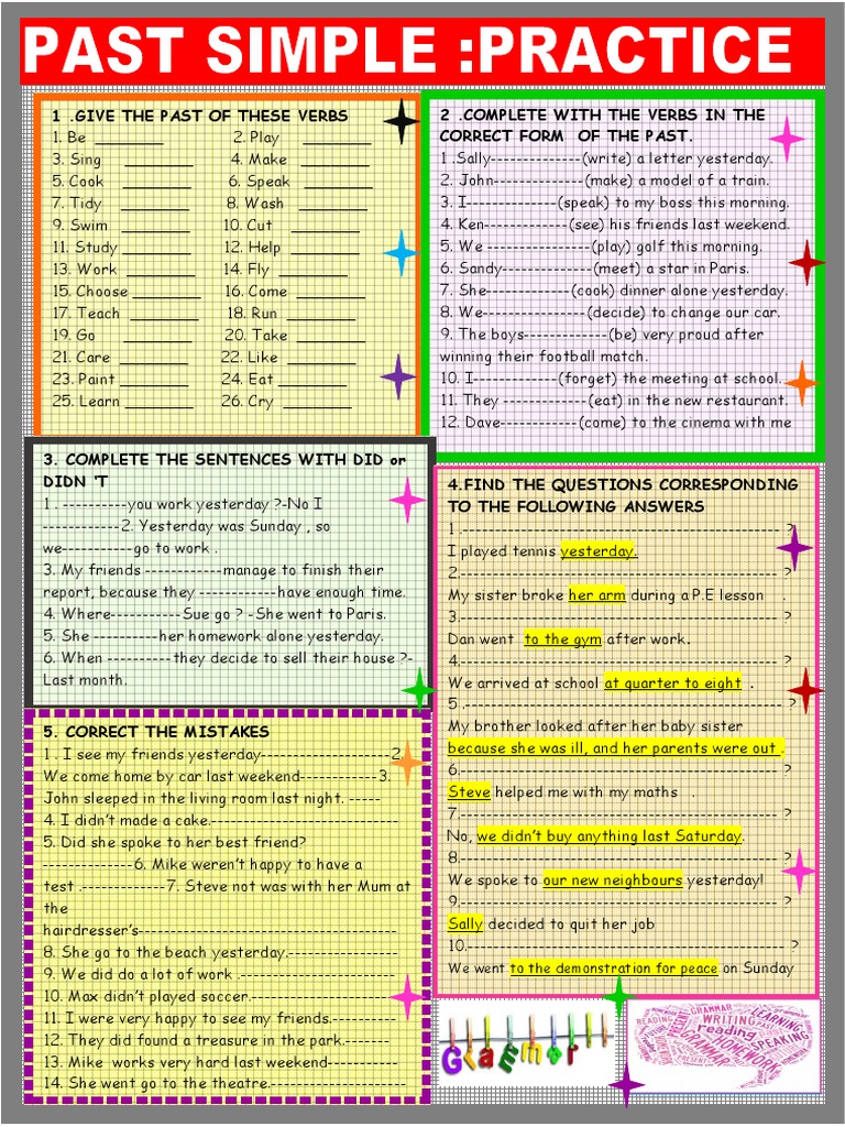 Past Simple Exercises for Students | PDF