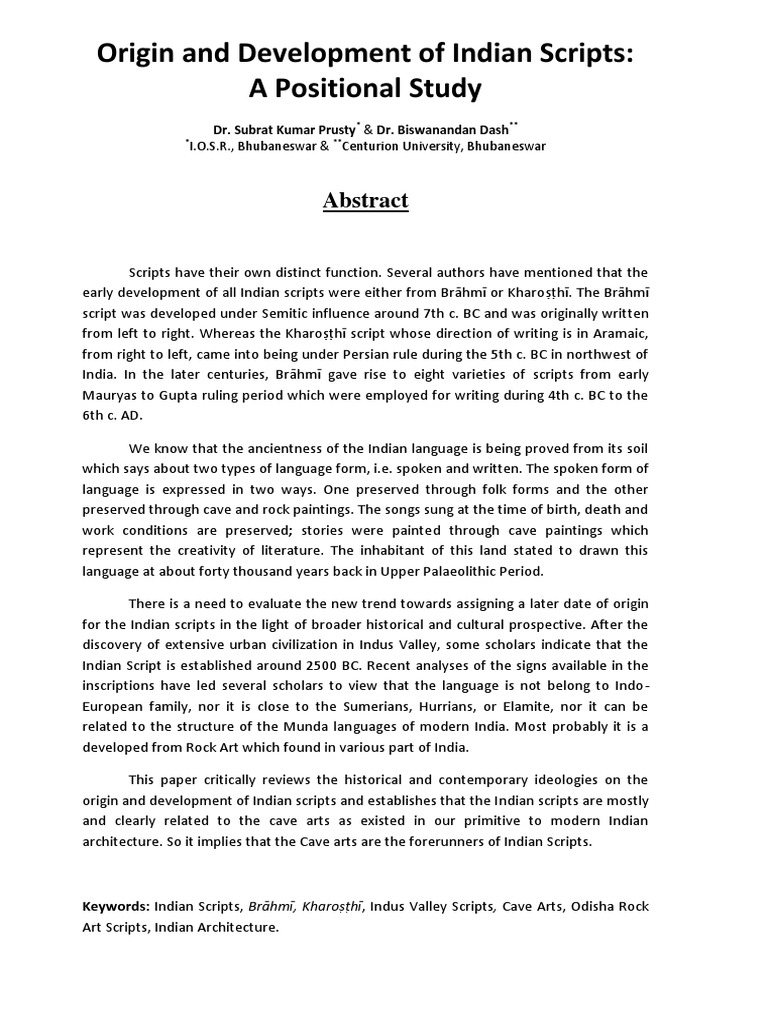 Origin and Development of Indian Scripts PDF | PDF | Alphabet | Cuneiform