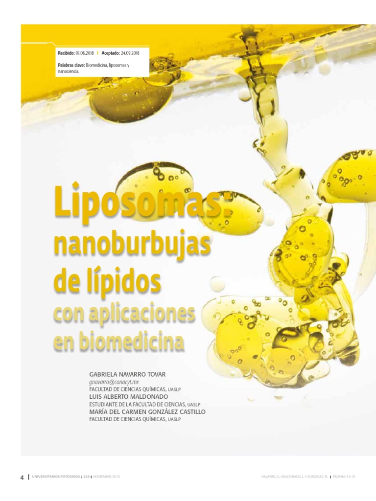 Liposomas Medicina | PDF | Bicapa lipídica | Nanotecnología