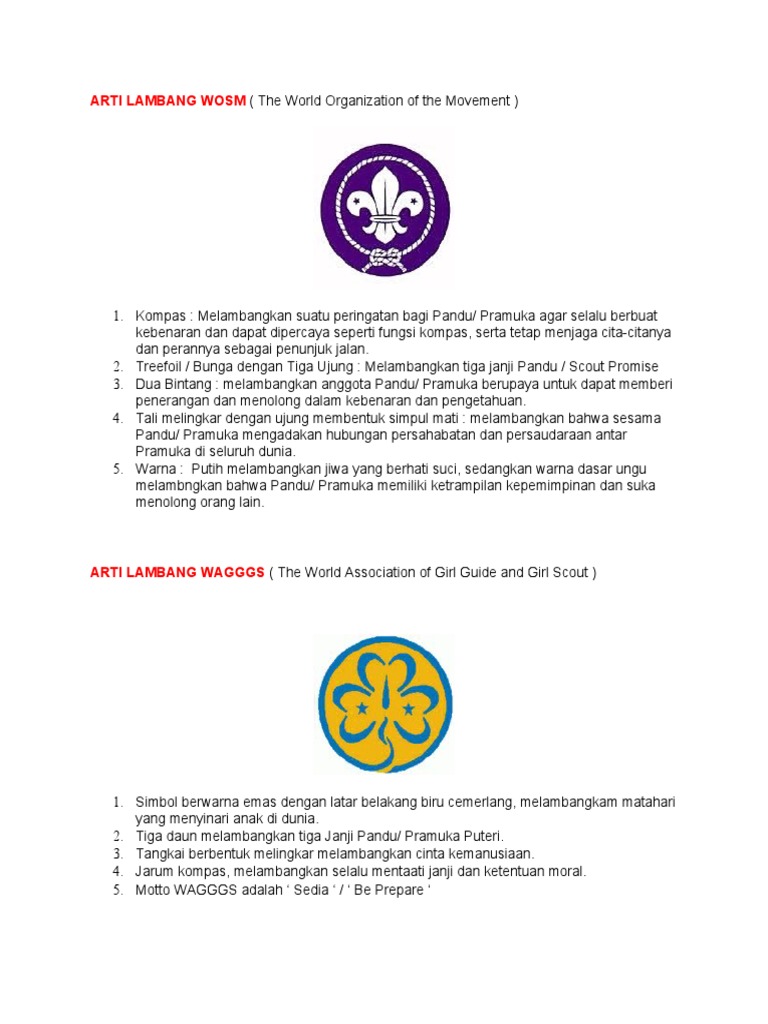 Arti Lambang WOSM dalam Pramuka | PDF | Agama & Spiritualitas