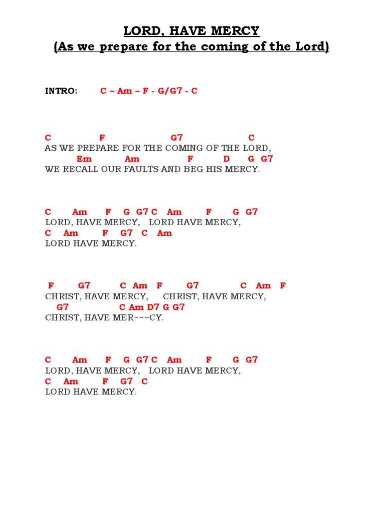 Lord, Have Mercy (As We Prepare For The Coming of The Lord) : Intro ...