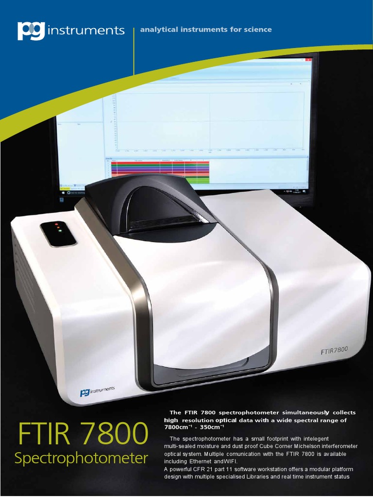 FTIR 7800: Spectrophotometer | PDF | Infrared | Interferometry