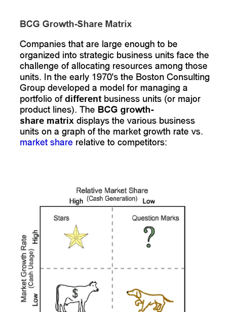 BCG Matrix | PDF