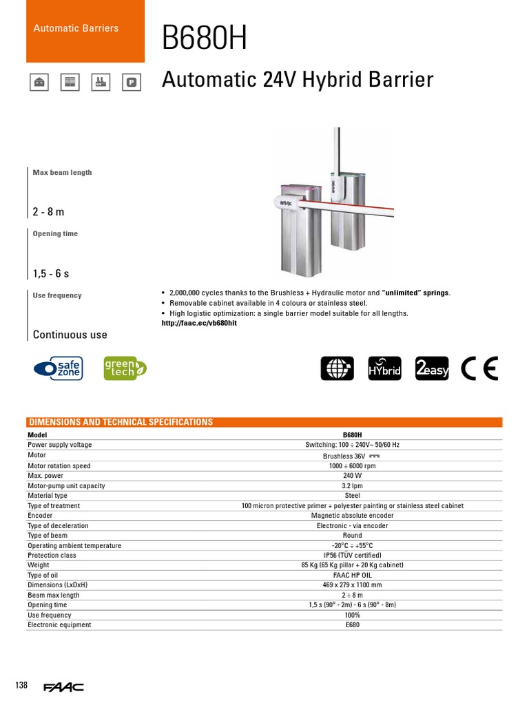 B680H Data Sheet | PDF | Electric Motor | Mains Electricity