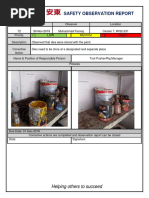 HSE STOP Card Observation Template | PDF