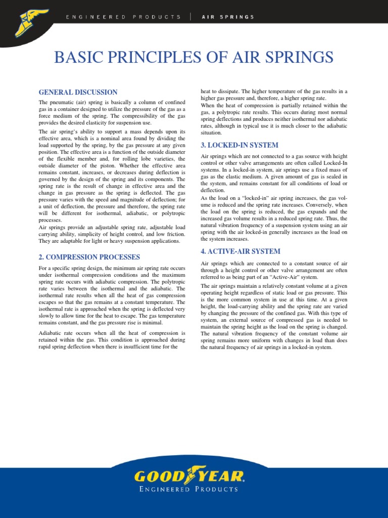 Goodyear Air Spring Data PDF | PDF | Gases | Pressure