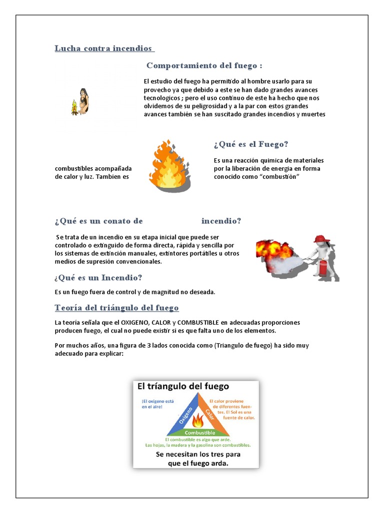 Lucha Contra Incendio - CAPACITACION | PDF | Incendios | Combustibles