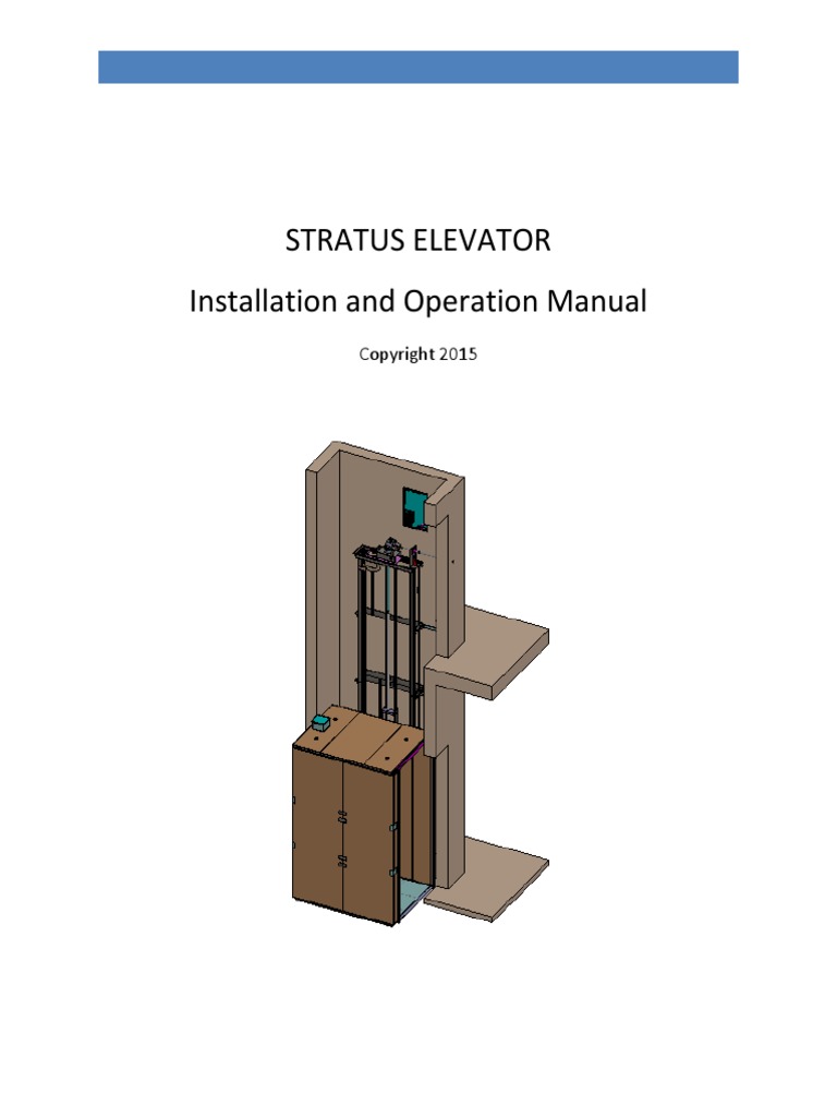 STRATUS Elevator Installation Manual Feb6 2015 | PDF | Elevator | Door