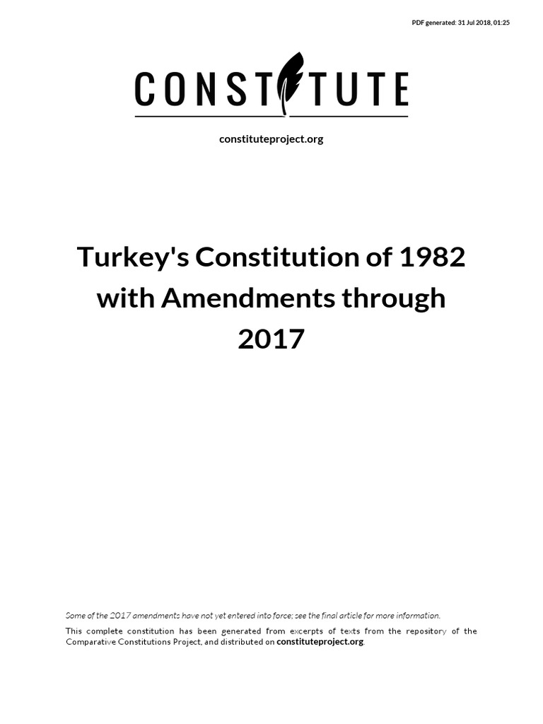 Turkey's Constitution | PDF | Fundamental Rights | Constitution