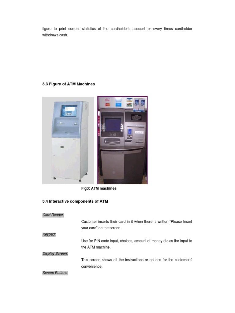 An Overview of Key Components and Functions of ATM Machines | PDF