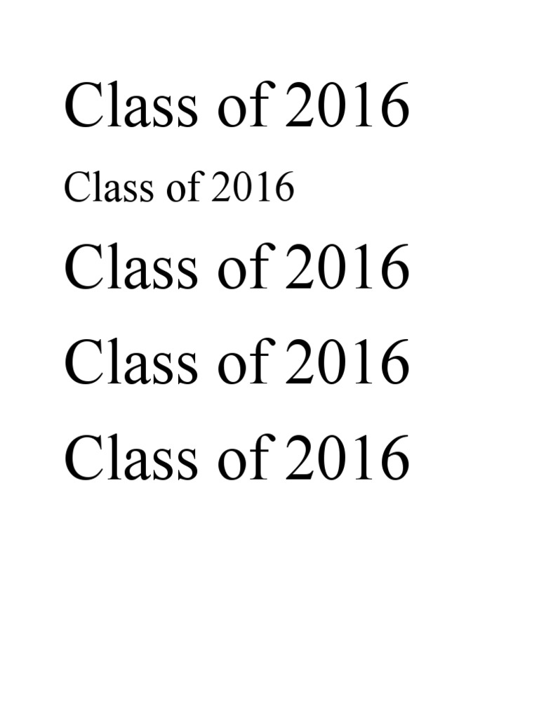 Classof 2016 Fonts | PDF