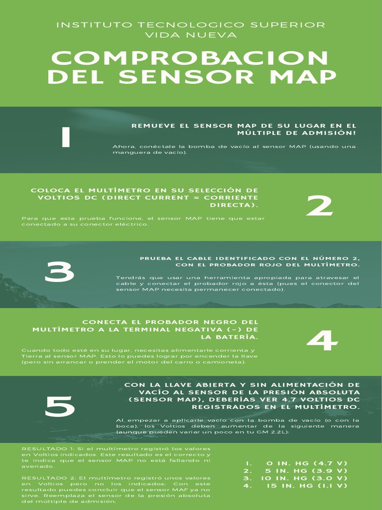 Prueba del Sensor MAP con Multímetro | PDF | Equipo | Electrónica
