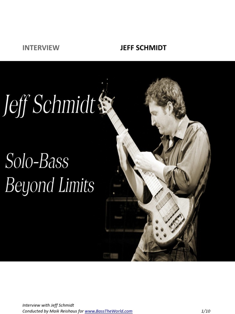 Jeff Schmidt Interview (In English) | PDF | Bass Guitar | Sound