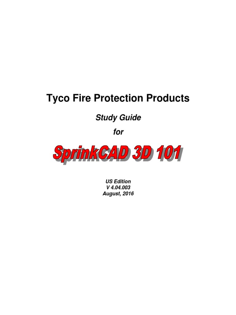 SprinkCAD 3D 101 Study Guide US | PDF | Menu (Computing) | License