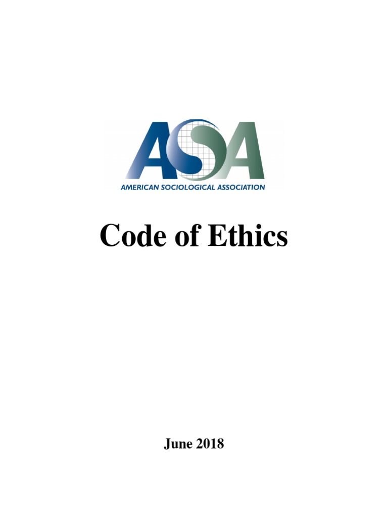 Asa Code of Ethics-June2018 | PDF | Informed Consent | Institutional ...