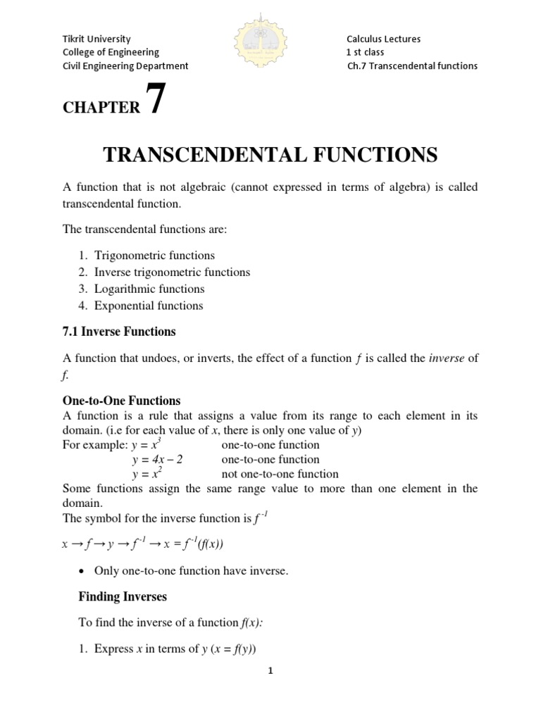 Chapter 7 PDF | PDF | Exponential Function | Function (Mathematics)