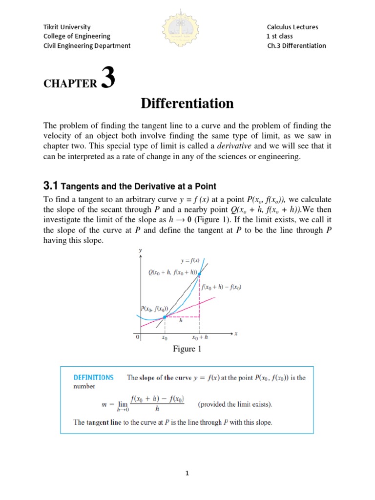 Chapter 3 PDF | PDF | Derivative | Slope