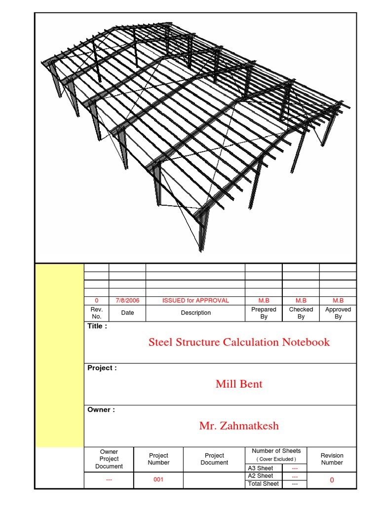 Steel Structure Calculation Notebook | PDF | Beam (Structure) | Welding