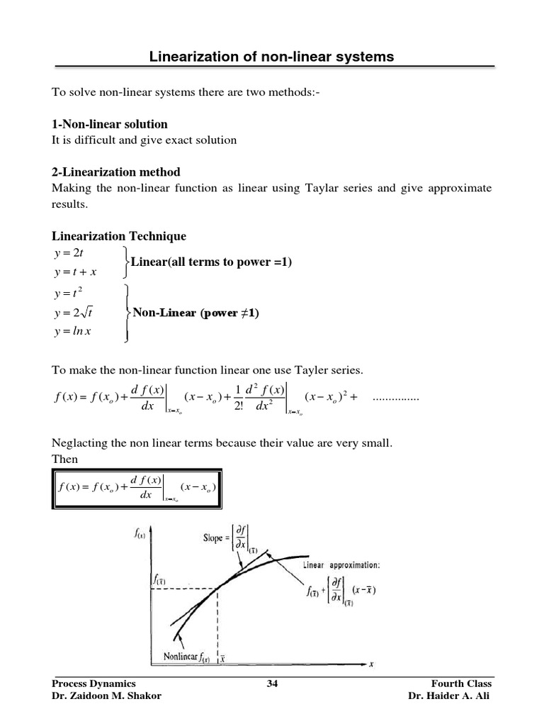 Lect 4 Non-Linear Systems | PDF | Nonlinear System | Applied Mathematics