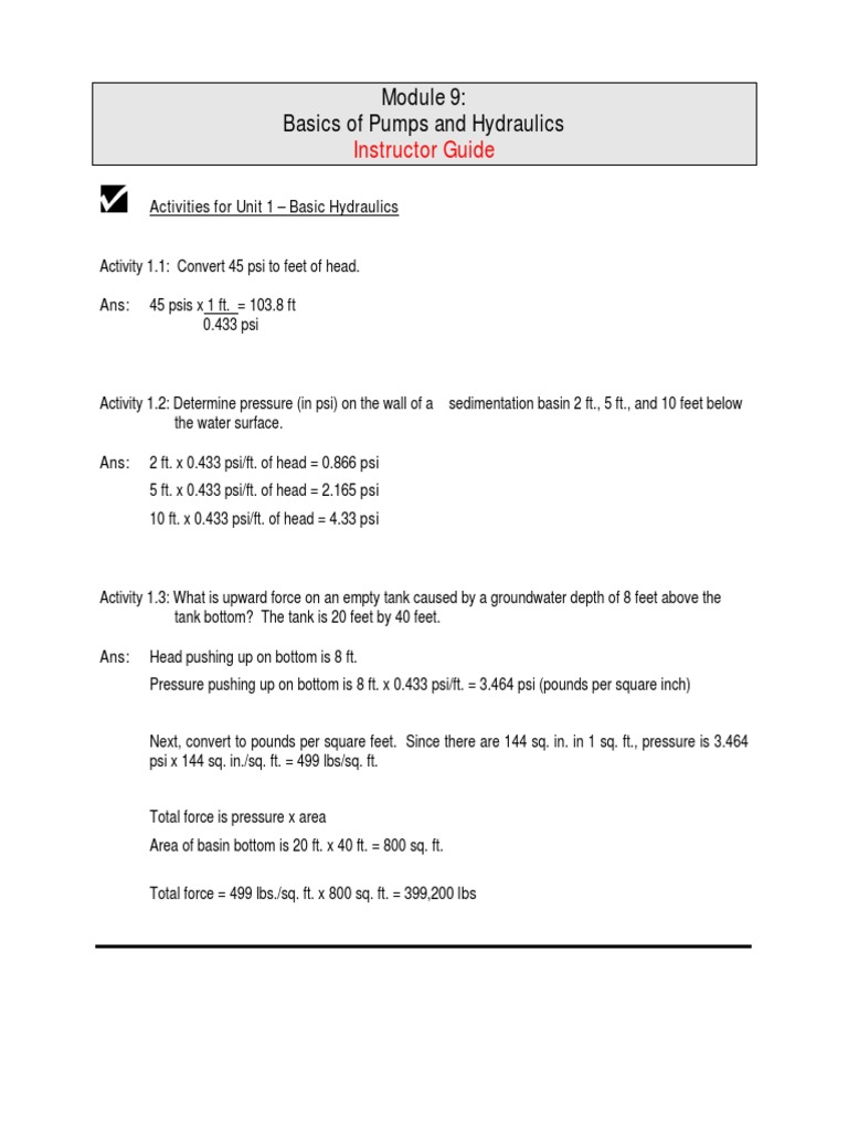 Understanding Hydraulics: Converting Pressure Units, Calculating Flow ...