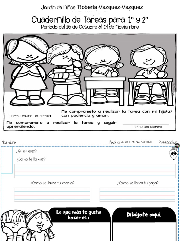 CUADERNO DE TRABAJO 1 Y 2 GRADO Roberta | PDF