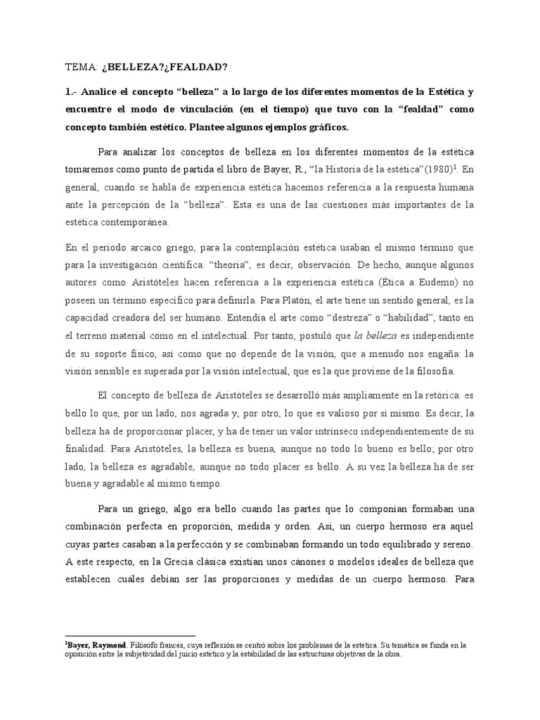 Evolución de Belleza y Fealdad | PDF | Estética | Belleza