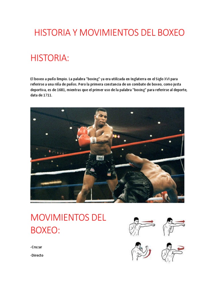 Historia y Movimientos Del Boxeo | PDF