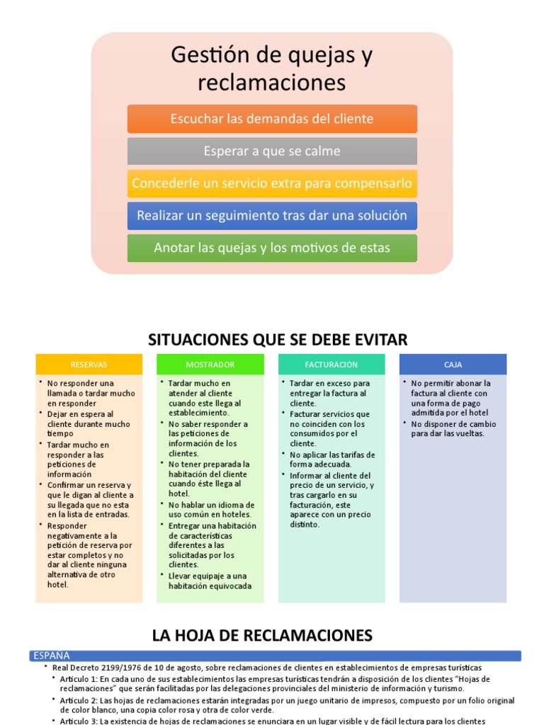 GESTIÓN DE QUEJAS | PDF | Hotel | Turismo