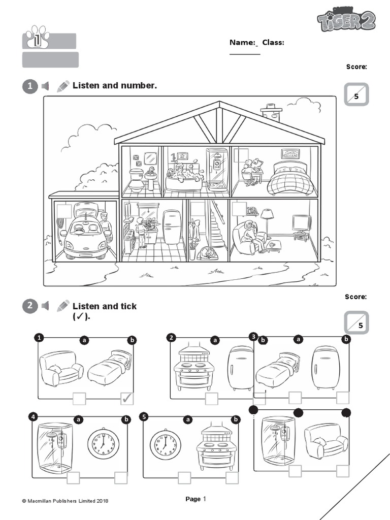 Listening: Listen and Number | PDF | Decorative Arts | Components