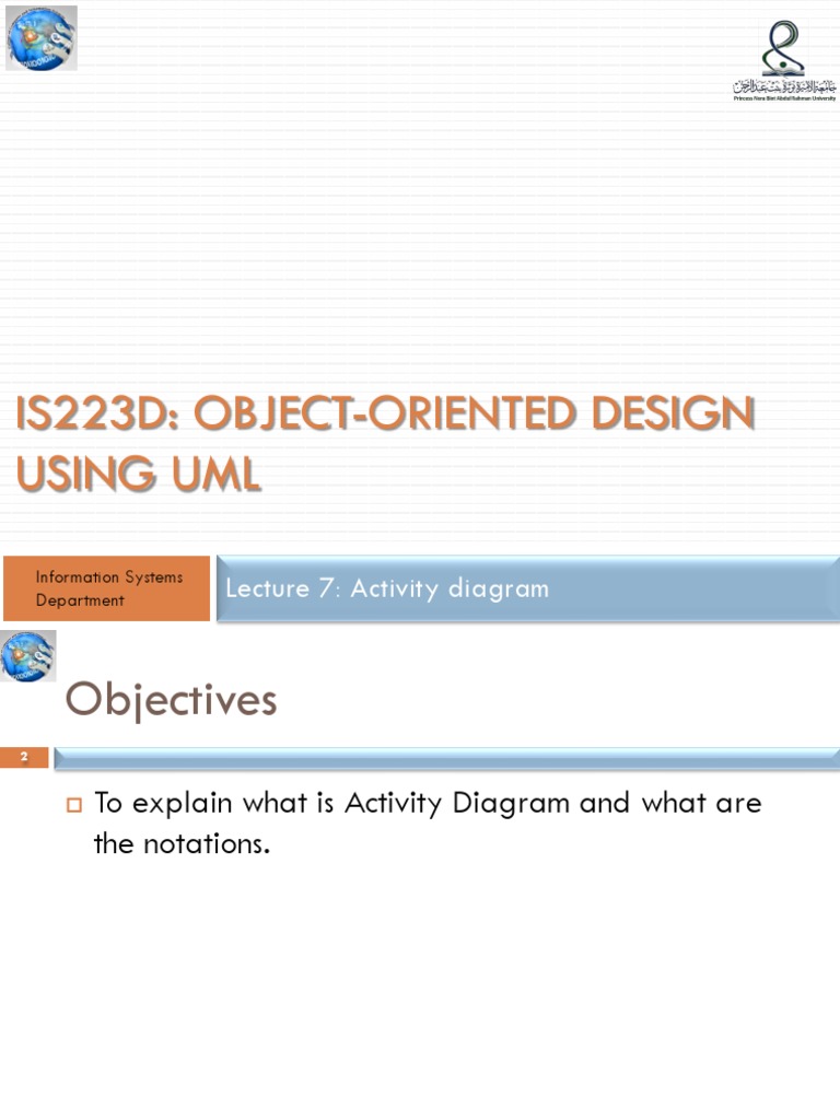Is223d Object Oriented Design Using Uml Lecture 7 Activity Diagram Pdf Unified Modeling