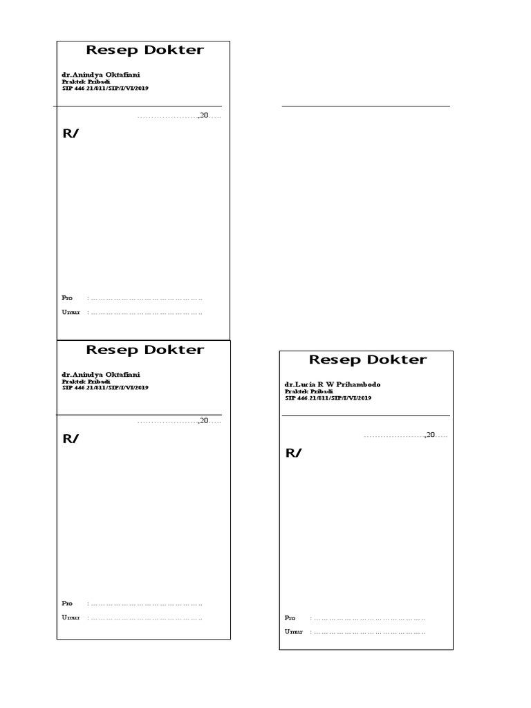 Format Kertas Resep | PDF