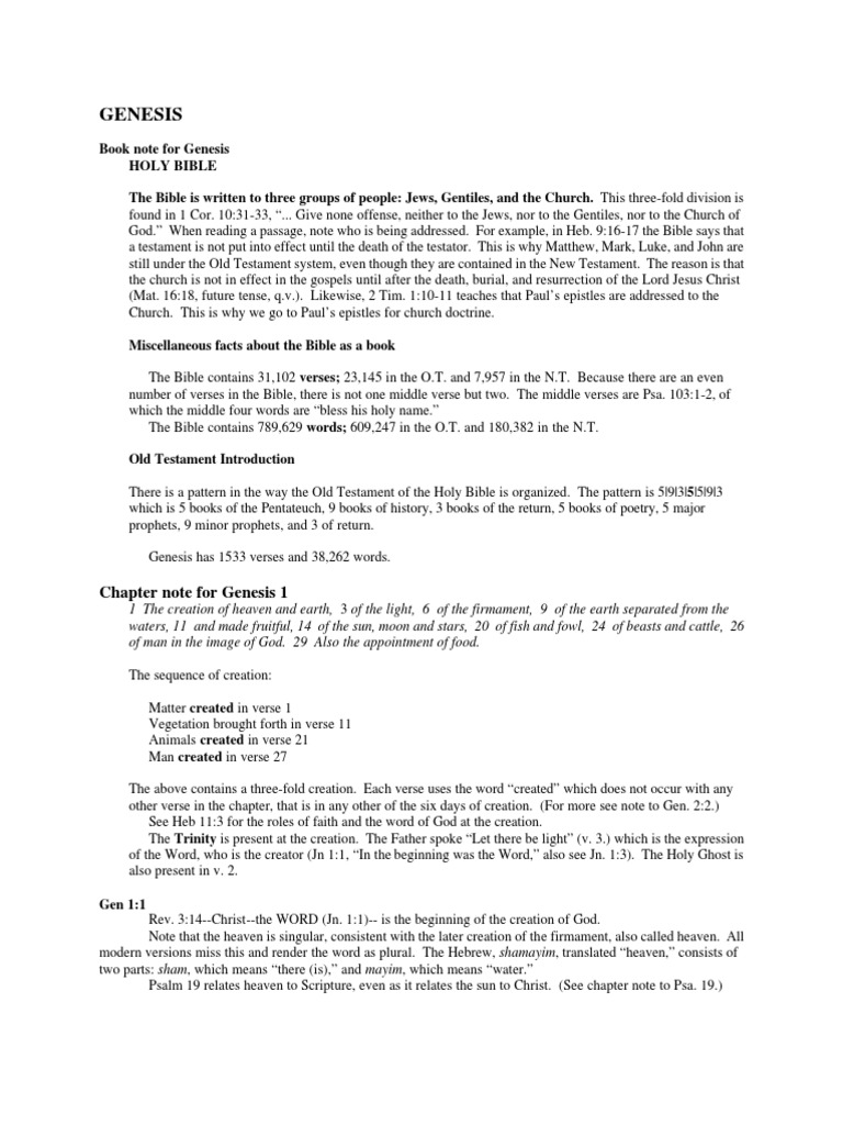 Genesis PDF | PDF | Genesis Creation Narrative | Serpents In The Bible