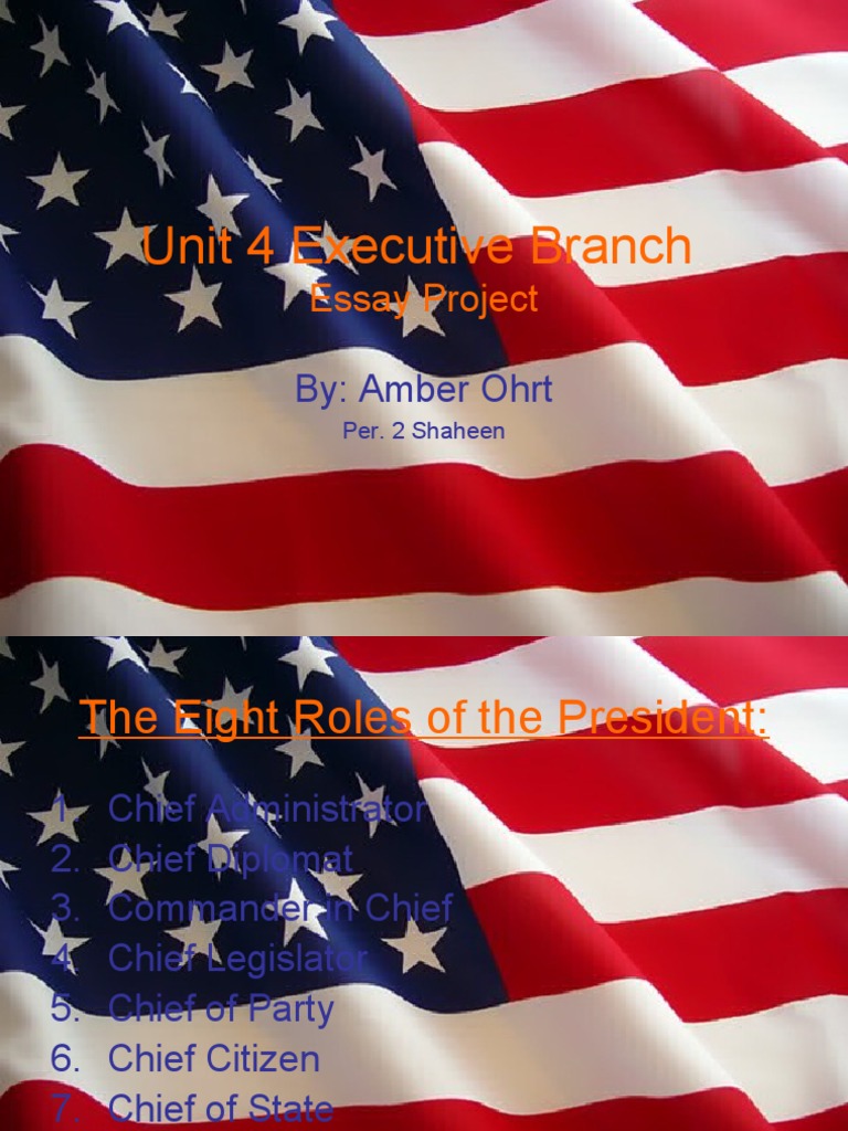 Unit 4 Executive Branch: Essay Project | PDF | Presidents Of The United ...