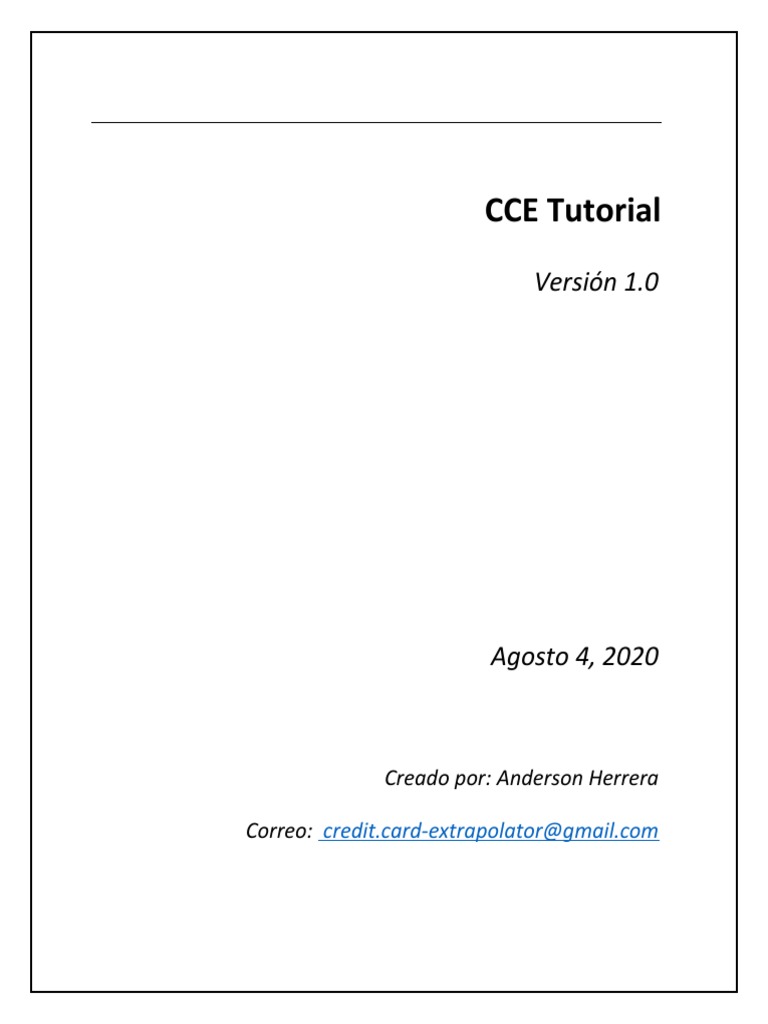 CCE Tutorial V - 1.0 | PDF | Informática | Informática y tecnología de la información