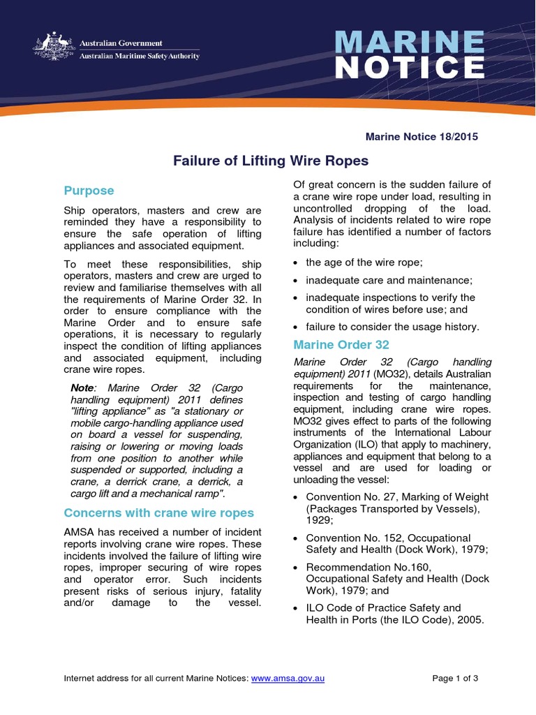 Failure of Lifting Wire Ropes: Purpose | PDF | Crane (Machine) | Rope