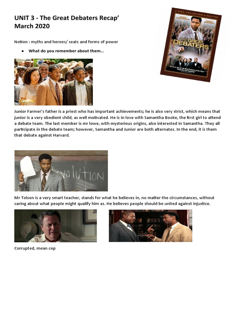 Great Debaters: Heroes Against Injustice | PDF | Lynching