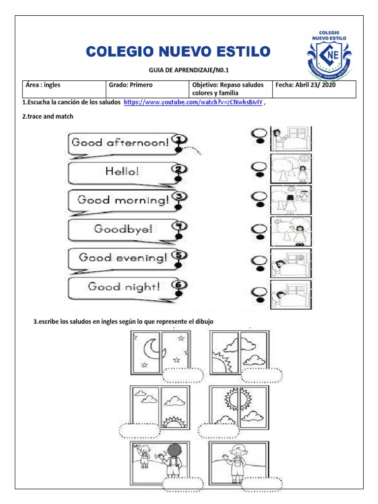1 Guia Ingles Primero | PDF