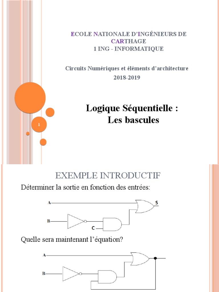 Chapitre4 Bascules | PDF | Circuit électrique | Technologie numérique
